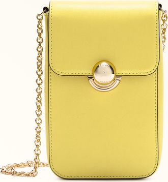 Furla Sfera Vertikale Umh&auml;ngetasche S Museum Yellow Gelb Sidney-kalbsleder Damen