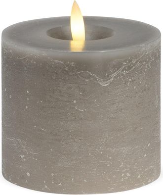 Matches 21 LED Stumpenkerzen 4er Set aus Echtwachs mit Timerfunktion & inkl. Fernbedienung - Kerzen realistisch flackernde Flamme warmweiß Ø 10 x 9 cm - Elektris