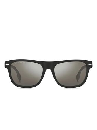 BOSS Sonnenbrille mit eckigem Gestell - Schwarz