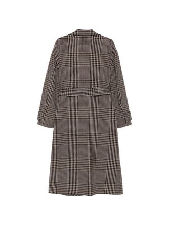 Emporio Armani Prince of Wales Check Coat - Black