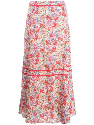 BA&SH Rock mit grafischem Print - Nude