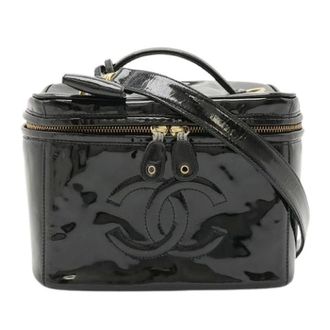 Chanel Pre-owned Vanity Bag Patent Leather Black - Femme - Pre-owned - Noir - Taille: ONE Size