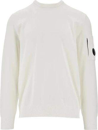 C.P. Company C.p. Company, Homme, Pulls, Blanc, Taille: XL Cotton Crepe Crewneck