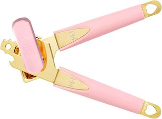 Paris Hilton Dosenöffner mit integriertem Flaschenöffner, leicht drehbarem Griff und Softgrip-Handgriffen für ikonischen Küchenkomfort, Rosa und Gold