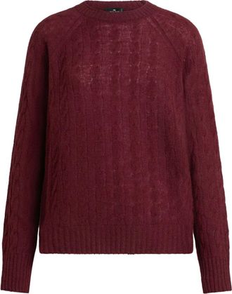 Etro pull en maille torsadée - Rouge