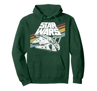 Star Wars Millennium Falcon 77 Retro Stripes Poster Pullover Hoodie