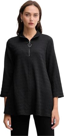 Joseph Ribkoff Haut d&eacute;contract&eacute; &agrave; fermeture &eacute;clair - Femme - Blouses et Chemises - Noir - Taille: 36 FR