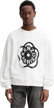 Kenzo SweaT-shirt &agrave; logo floral - Homme - Sweatshirts et sweats &agrave; capuche - Blanc - Taille: XL