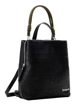 Desigual Accessoires Sac &agrave; Dos en polyur&eacute;thane Taille M, Accessories PU Backpack Medium Femmes, Noir, Unique