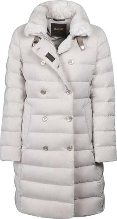 Moorer Femme, Manteaux, Beige, Taille: 42 FR Manteau Longan-Os