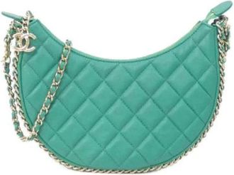 Chanel Sac bandouli&egrave;re vintage doccasion - Femme - Pre-owned - Vert - Taille: ONE Size