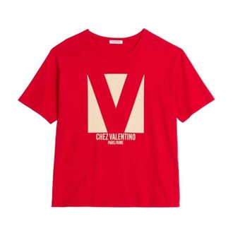 Valentino Garavani Rundhals-T-Shirt - - Tops - Herren - Rot - S
