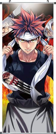 Coolchange großes Food Wars! Rollbild/Kakemono aus Stoff, 100x40cm
