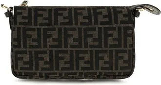 Fendi Womens Brown Polyester Shoulder Bag