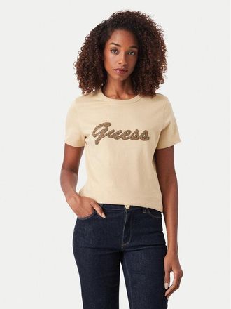 Guess T-Shirt W6YI29 K4348 Beige Regular Fit