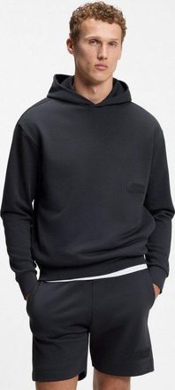 HUGO BOSS Kapuzensweatshirt Rippb&uuml;ndchen, Relaxed Fit, Baumwollmischung