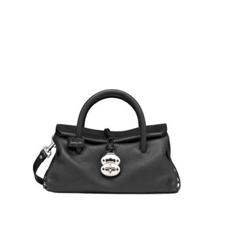 Zanellato Dotta Grained Leather Bag S - - Bags - Damen - Schwarzk - ONE SIZE