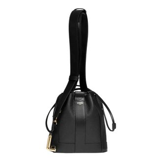 Lancel Femme, Sacs, Noir, Taille: ONE Size Sac à main en cuir noir avec bandoulière chaîne