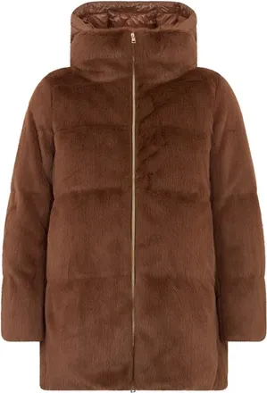 Herno Femme, Vestes, Brun, Taille: 44 FR Veste matelass&eacute;e avec fourrure