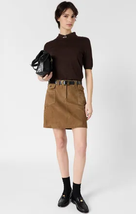 Gerard Darel Gilet en laine m&eacute;rinos fine - ESTELLE - Marron