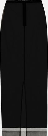 Dolce & Gabbana Schlauchrock Aus Tüll Mit Schlitz - Frau Röcke Schwarz 40