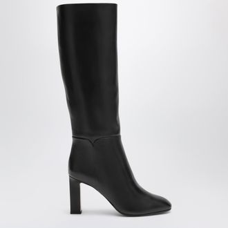 Aquazzura Sellier Stiefel aus schwarzem Kalbsleder