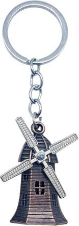 Generico Moulin &agrave; vent porte-cl&eacute;s hollandais - Porte-cl&eacute;s vintage en forme de moulin &agrave; vent | Porte-cl&eacute;s ancien moulin &agrave; vent | Ensemble de porte-cl&eacute;s de mouli
