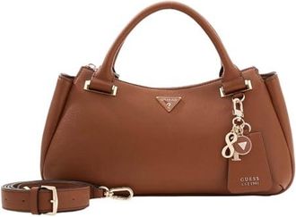 Guess sac &agrave; main sac &agrave; &eacute;paule bandouli&egrave;re Evie Triple Compartment Satchel Bag Cognac brun