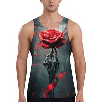 Generic D&eacute;bardeur respirant &agrave; s&eacute;chage rapide sans manches pour homme pour entra&icirc;nement &agrave; la plage S &agrave; 4XL, Holding Rose 7, XXL