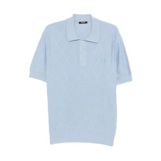 Balmain Vintage Strick-Polo - - Tops - Herren - Blau - L