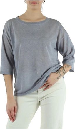 Emme Di Marella Emme DI Marella, Femme, Pulls, Bleu, Taille: 38 FR Tricot &agrave; col rond