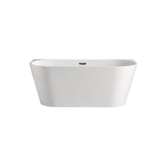 Sanita Thea - semi-insel-badewanne - Badewanne mit breiten R&auml;ndern - schlankes und abgerundetes Design - Acryl - robust - pflegeleicht - 80 x 170 x 58 cm