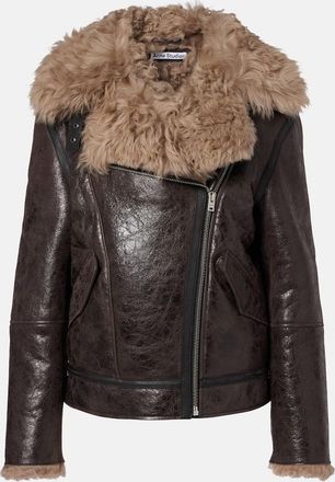 Acne Studios Lederjacke mit Shearling