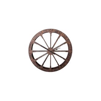 M&S Collection M&s - Horloge industrielle ronde 120 cm en m&eacute;tal marron vieilli