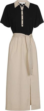 Marie M&eacute;ro Femme, Robes, Beige, Taille: 40 FR Robe-chemise ceintur&eacute;e