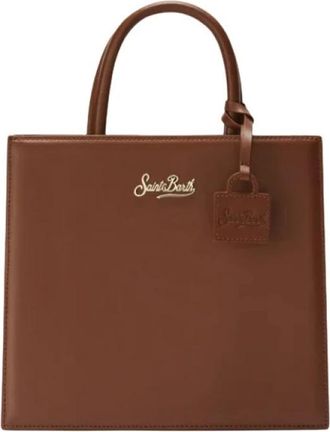 Saint Barth Femme, Sacs, Brun, Taille: ONE Size Sac &agrave; main en cuir lisse