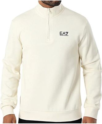 Emporio Armani Emporio Armani Ea7, Homme, Sweatshirts et sweats &agrave; capuche, Beige, Taille: XL SweaT-shirt demi-zip
