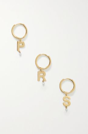 Persée Alphabet Einzelne Creole Aus 18 Karat Gold Mit Diamant