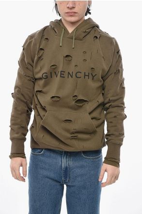 Givenchy Double-Fabric Hoodie with Cut-Out Design size Xs