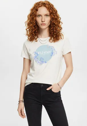 Only Carmakoma Kurzarmshirt ONLY CARMAKOMA CARBOOSTERY LIFE SS REG TEE JRS BS, Damen, Gr. L, cloud dancer print:paisley, Jersey, Obermaterial: 100% Baumwolle, bedruc
