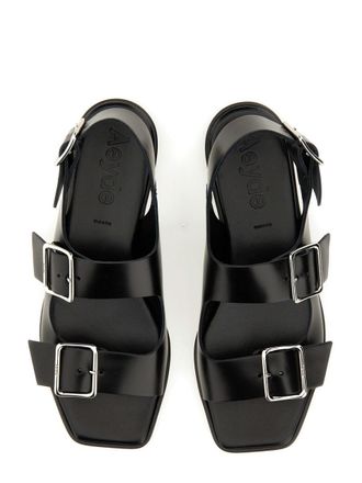 Aeyde Calf Leather Sandal - Black