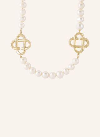 Casablanca Halskette Medium Pearl Logo gold