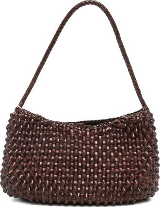 Dragon Diffusion Basil Cactus Woven-leather Shoulder Bag