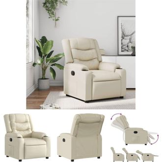vidaXL The Living Store - Relaxsessel Creme Kunstleder - Sessel - Creme