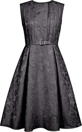 Chic Star Gepr&auml;gtes Jacquard-Kleid f&uuml;r Damen, Schwarz, 0X