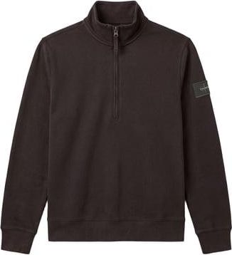 Calvin Klein Pull droit &agrave; col zipp&eacute; en coton m&eacute;lang&eacute;