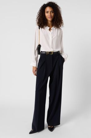 Gerard Darel Chemise en soie &agrave; col rond - CYNA - Ecru