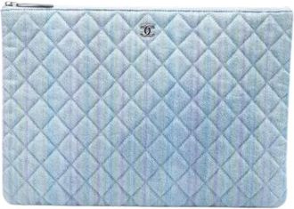 Chanel Pre-owned Denim Clutch - - Pre-owned - Damen - Blau - ONE SIZE