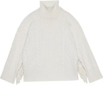 Ermanno Scervino Femme, Pulls, Blanc, Taille: 40 FR Pull &agrave; col roul&eacute;