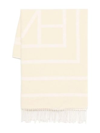 Toteme écharpe à motif monogrammé en jacquard - Tons neutres